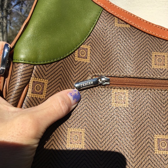 Vintage Texier | Bags | Vintage Texier France Leather Shoulder Bag ...